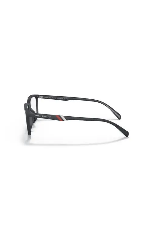 Armani Exchange 55mm Rectangle Eyeglasses - Blue