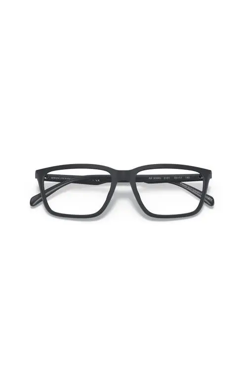 Armani Exchange 55mm Rectangle Eyeglasses - Blue