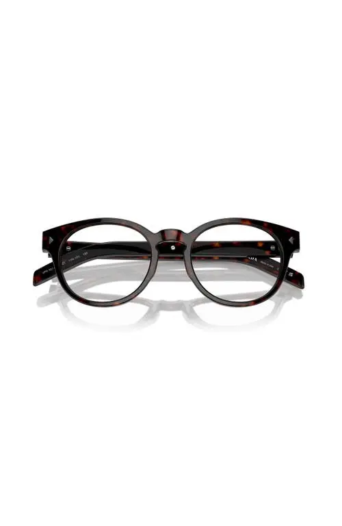 Prada 50mm Phantos Optical Glasses - Dark Tortoise