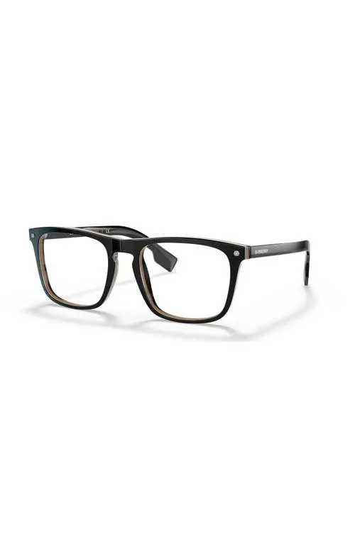 Burberry 56mm Square Optical Glasses - Black
