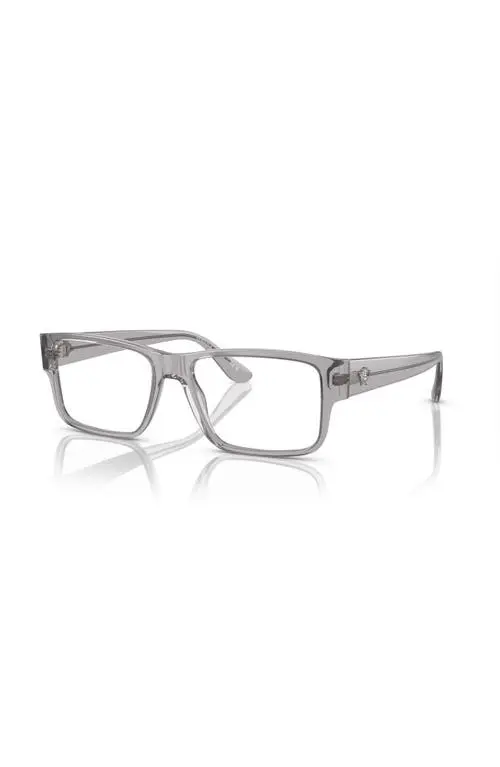 Versace 55mm Rectangle Eyeglasses - Grey