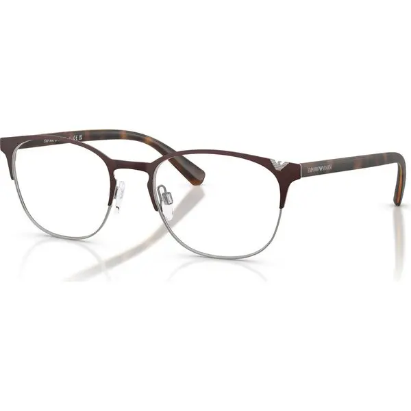 Emporio Armani 53mm Oval Eyeglasses - Brown