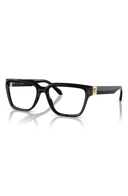Versace Rectangle Optical Glasses - Black