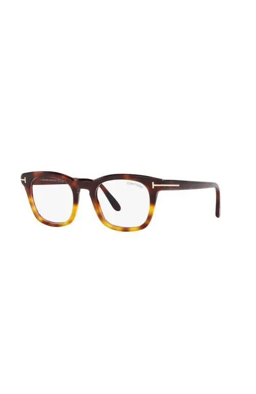 TOM FORD 50mm Square Optical Glasses - Tortoise