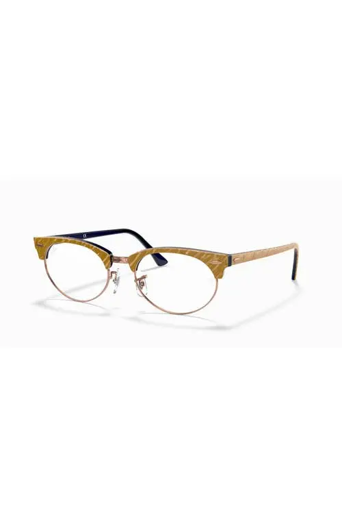 Ray-ban 52mm Oval Eyeglasses - Beige