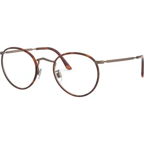 Giorgio Armani 49mm Round Eyeglasses - Brown