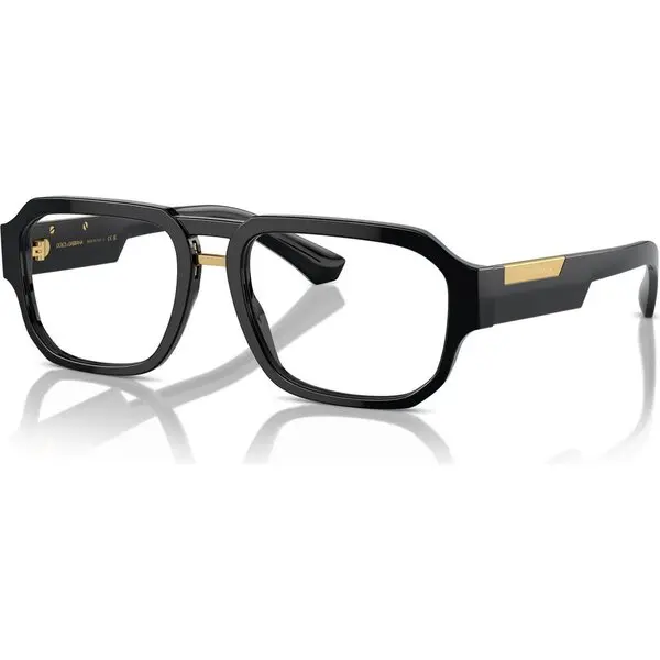 Dolce & Gabbana 55mm Pilot Eyeglasses - Black