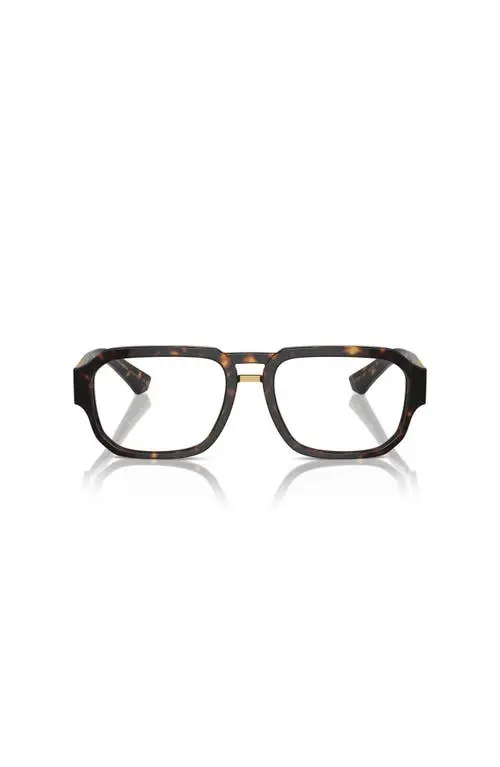Dolce & Gabbana 55mm Pilot Eyeglasses - Tortoise