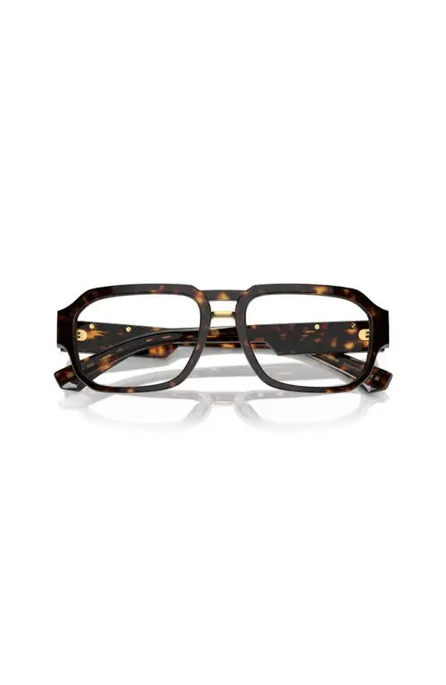 Dolce & Gabbana 55mm Pilot Eyeglasses - Tortoise