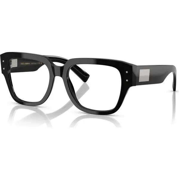 Dolce & Gabbana 52mm Square Optical Glasses - Black