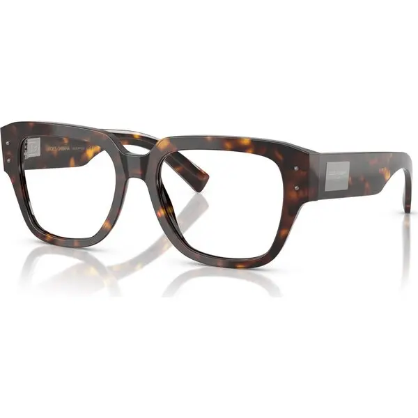 Dolce & Gabbana 52mm Square Optical Glasses - Tortoise