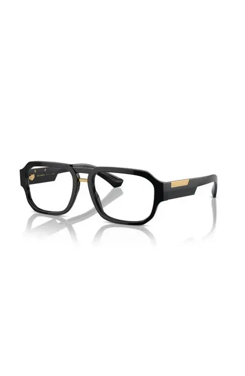 Dolce & Gabbana 53mm Pilot Optical Glasses - Black