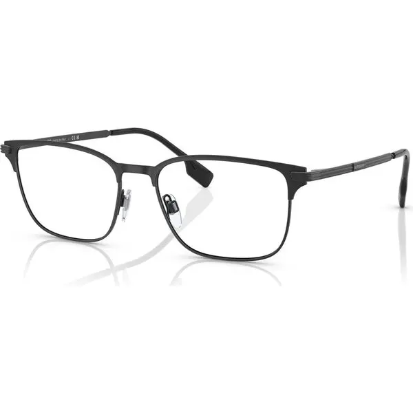Burberry 57mm Rectangle Optical Glasses - Black
