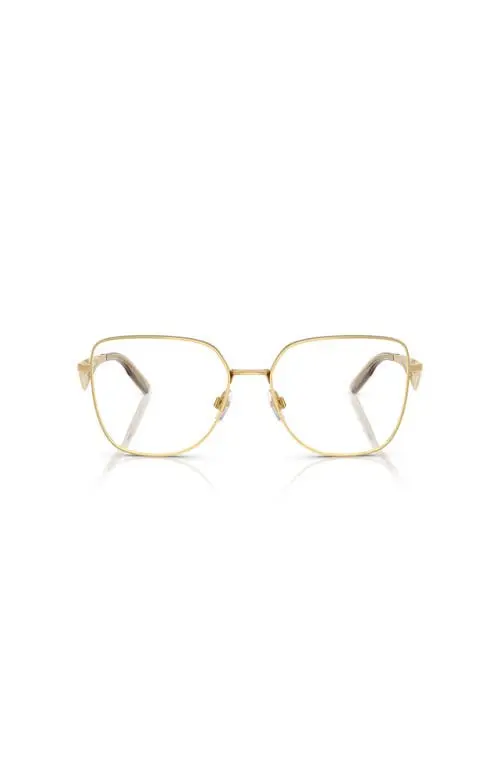 Dolce & Gabbana 56mm Square Eyeglasses - Gold