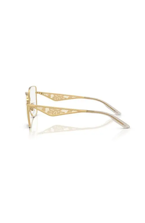 Dolce & Gabbana 56mm Square Eyeglasses - Gold