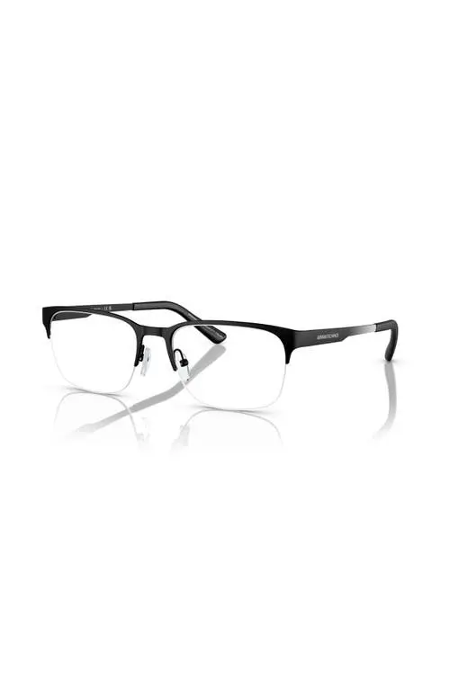 Armani Exchange 55mm Rectangle Optical Glasses - Black