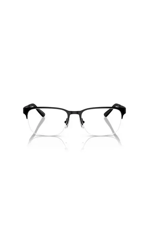Armani Exchange 55mm Rectangle Optical Glasses - Black