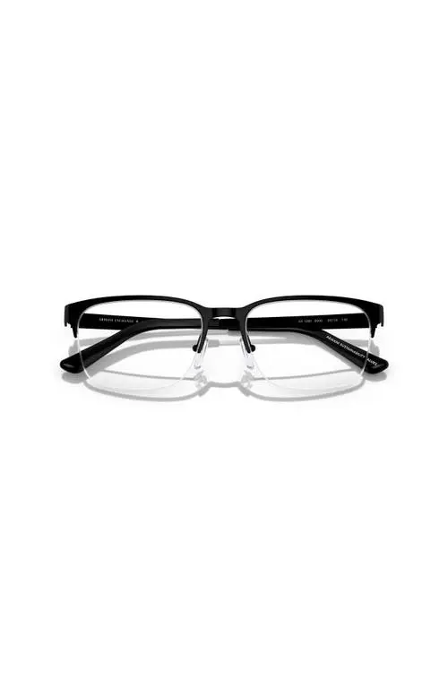Armani Exchange 55mm Rectangle Optical Glasses - Black