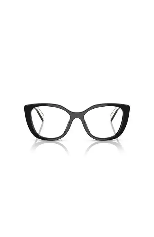 Prada 53mm Cat Eye Optical Glasses - Black