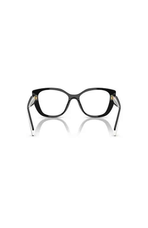 Prada 53mm Cat Eye Optical Glasses - Black