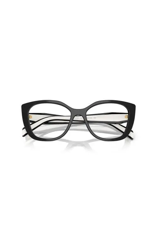 Prada 53mm Cat Eye Optical Glasses - Black
