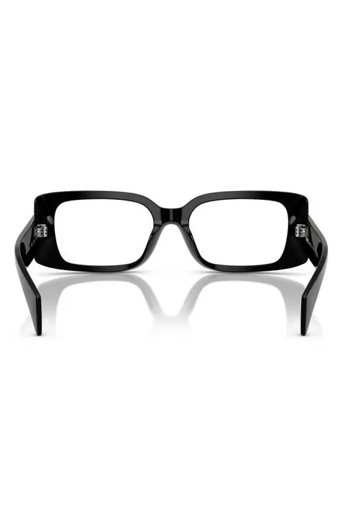 Versace Rectangular Optical Eyeglasses - Black