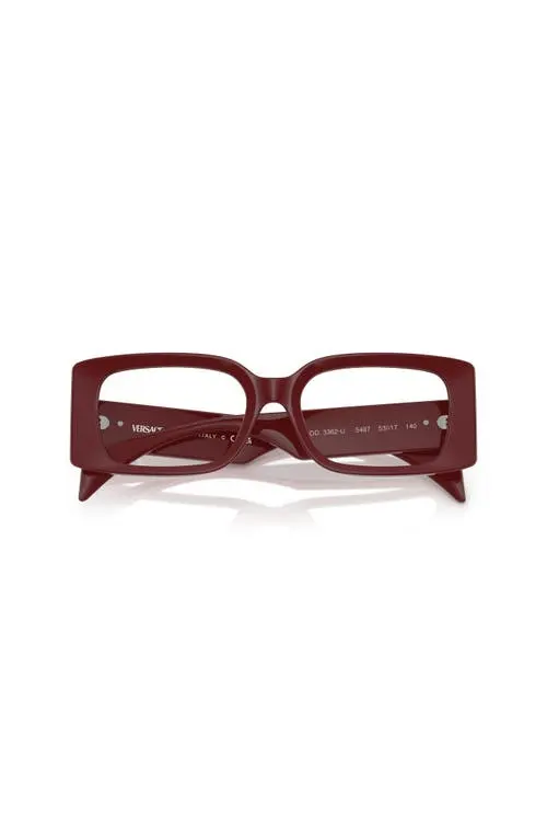 Versace 51mm Rectangle Optical Glasses - Red