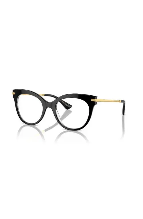 Dolce & Gabbana 52mm Butterfly Optical Glasses - Black