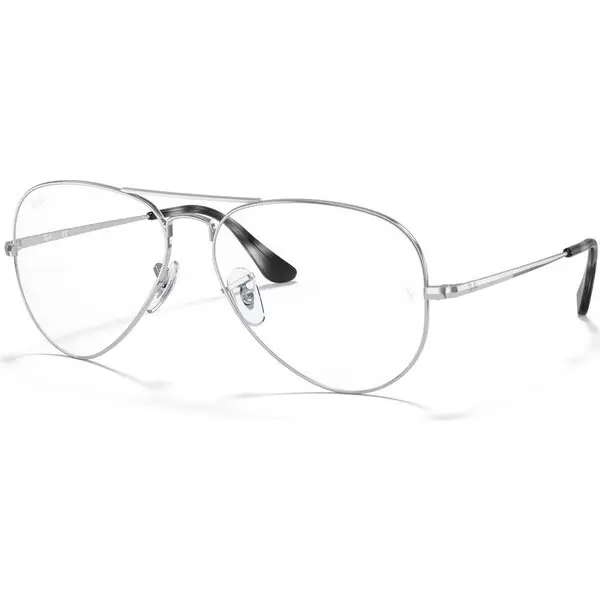 Ray-ban 55mm Pilot Optical Glasses - Silver