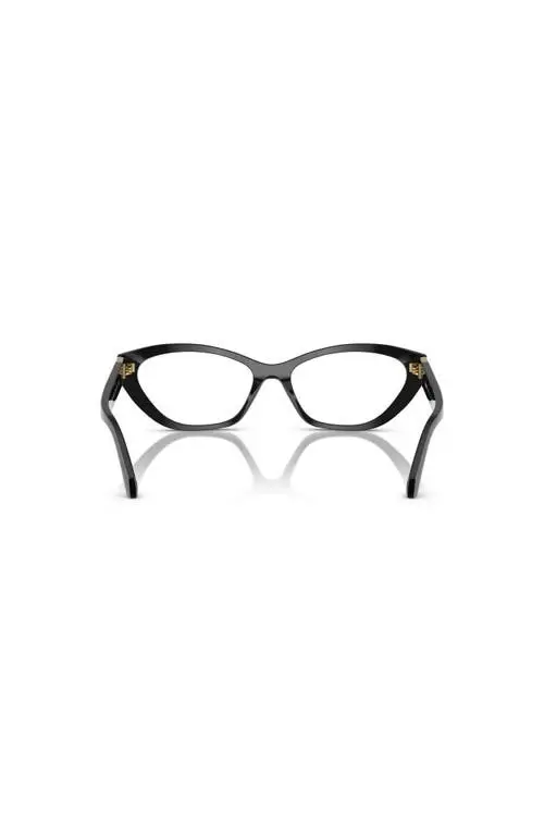 Versace 55mm Cat Eye Optical Glasses - Black