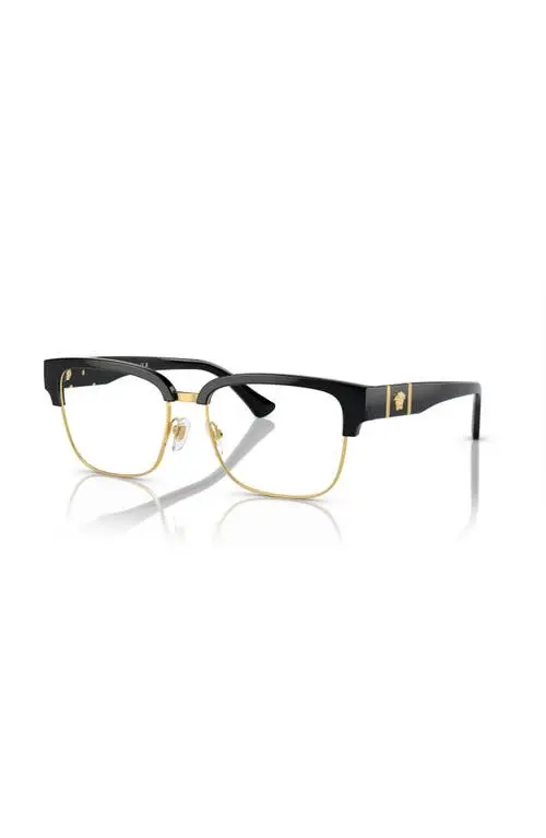 Versace 55mm Square Eyeglasses - Black