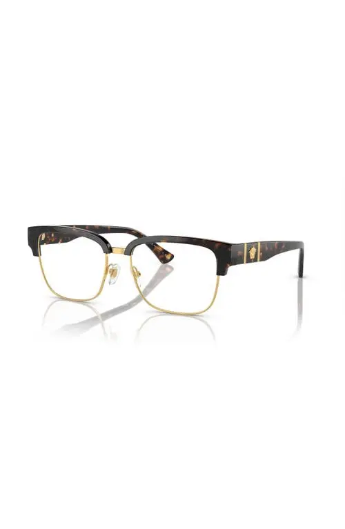 Versace 55mm Square Eyeglasses - Tortoise