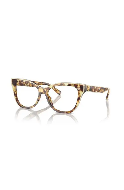 Tory Burch 51mm Cat Eye Optical Glasses - Tortoise