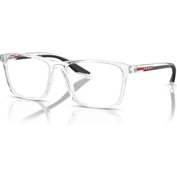 Prada 56mm Rectangle Eyeglasses - Transparent