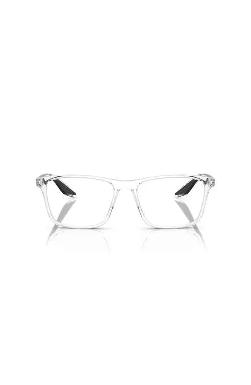 Prada 56mm Rectangle Eyeglasses - Transparent