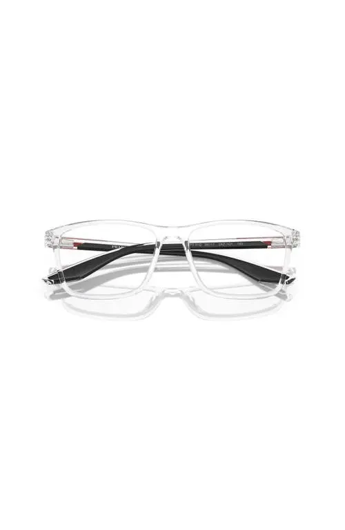 Prada 56mm Rectangle Eyeglasses - Transparent