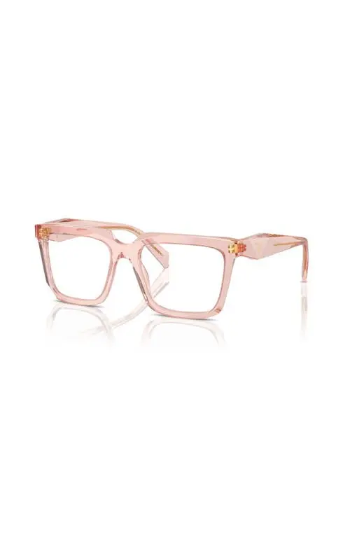 Prada 54mm Rectangle Eyeglasses - Pink