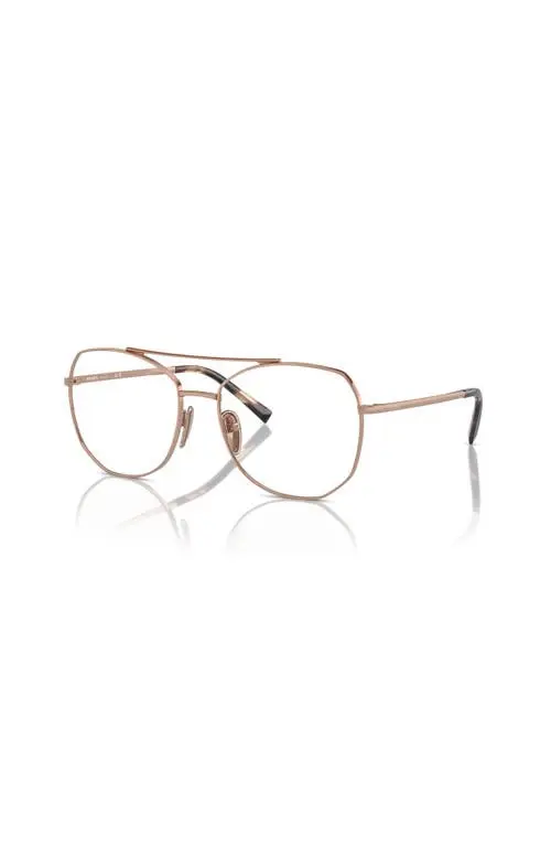 Prada 56mm Irregular Optical Glasses - Pink