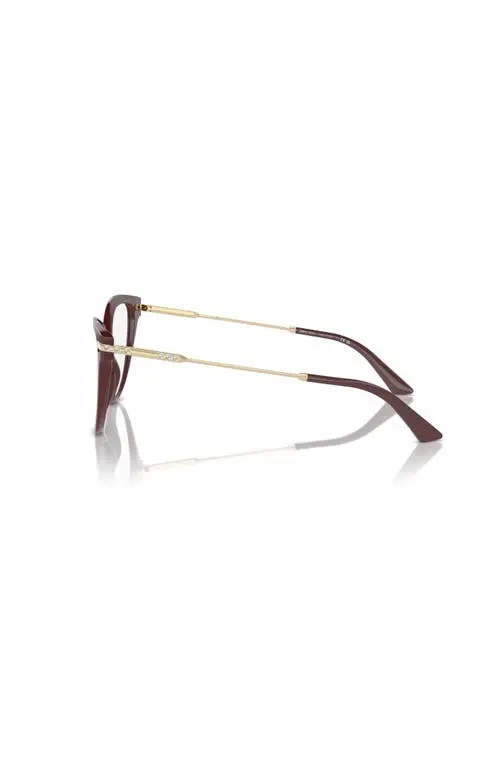 JIMMY CHOO 52mm Cat Eye Optical Glasses - Red