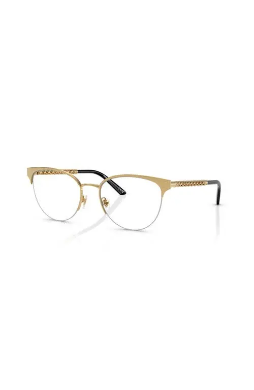 Versace 53mm Cat Eye Optical Glasses - Gold