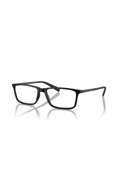 Armani Exchange Rectangle Full Rim Optical Glasses - Black