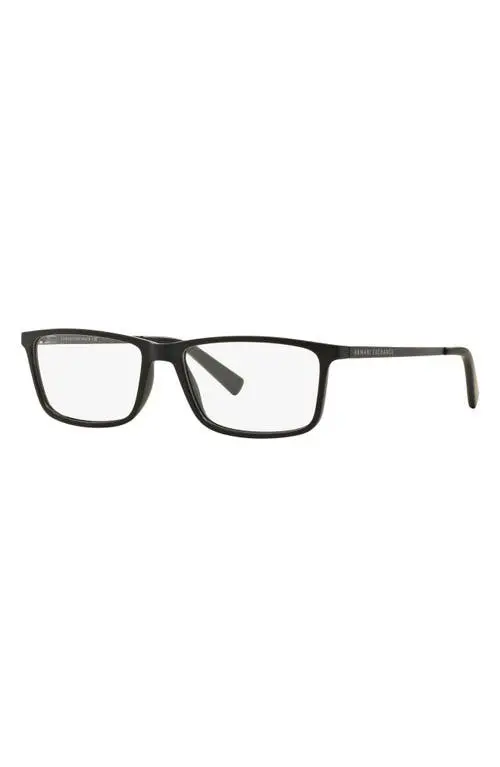 Armani Exchange Rectangle Full Rim Optical Glasses - Matte Black