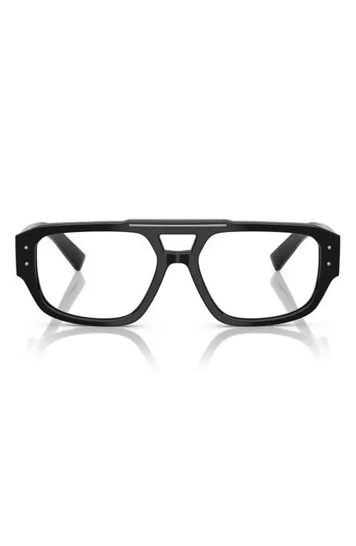 Dolce & Gabbana Aviator Eyeglasses - Black
