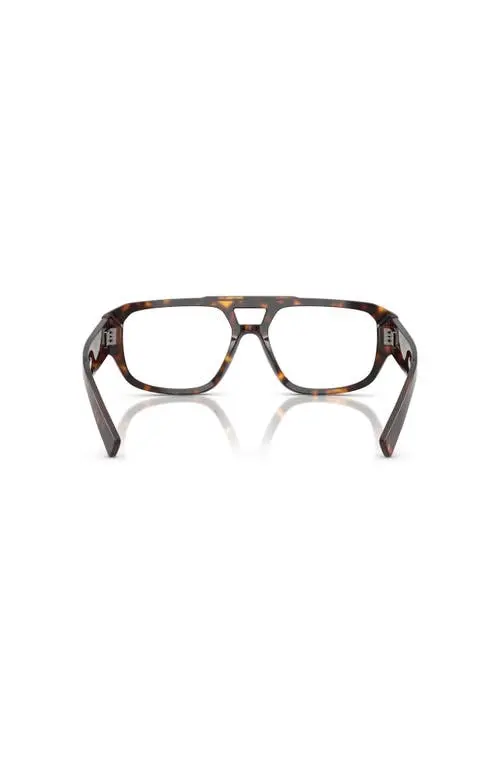 Dolce & Gabbana 56mm Pilot Optical Glasses - Tortoise