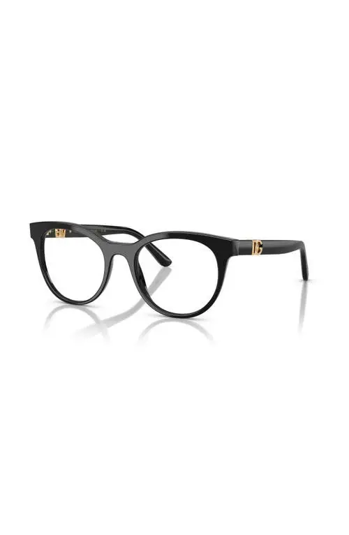Dolce & Gabbana 50mm Phantos Optical Eyeglasses - Black
