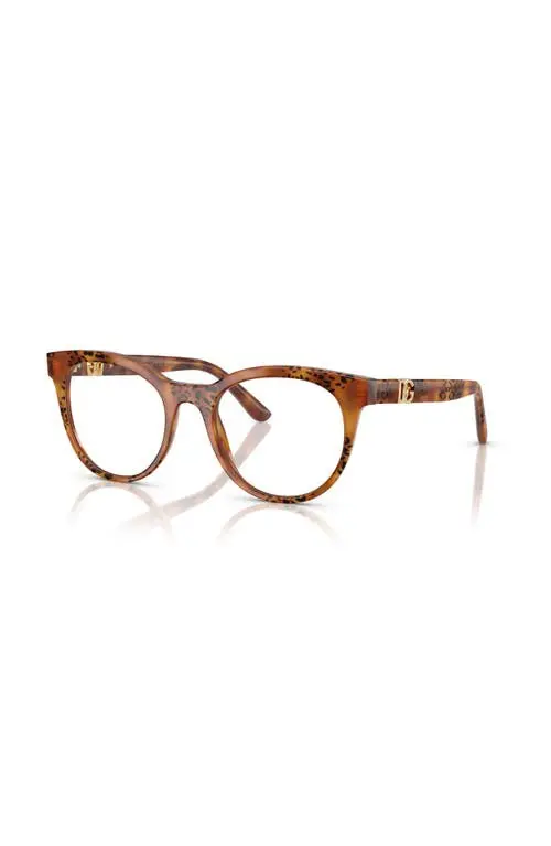 Dolce & Gabbana 50mm Phantos Optical Eyeglasses - Brown