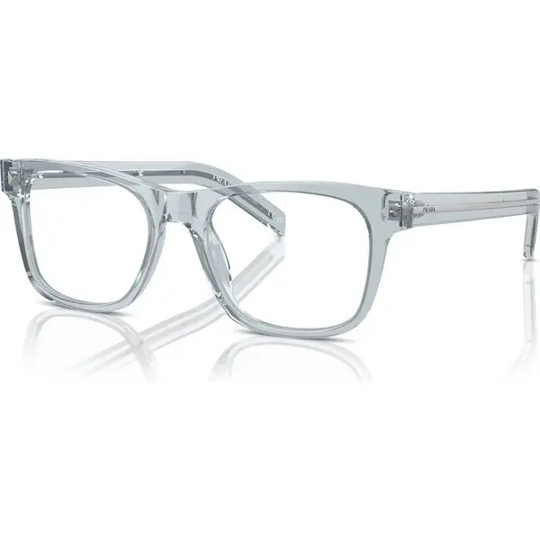 Prada 52mm Rectangle Eyeglasses - Blue