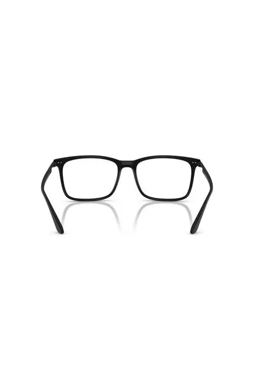 Giorgio Armani 56mm Square Full Rim Optical Glasses - Black