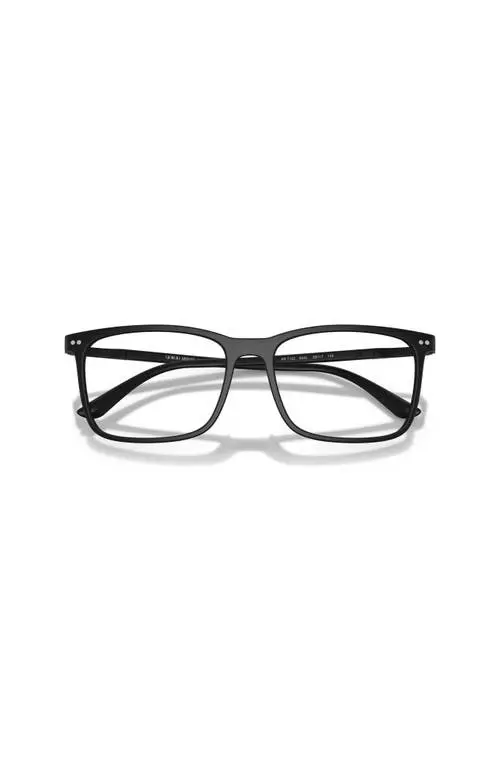 Giorgio Armani 56mm Square Full Rim Optical Glasses - Black