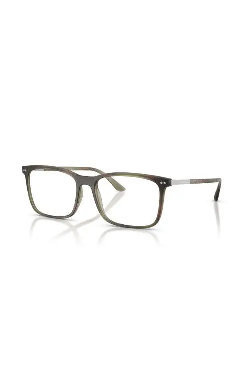 Giorgio Armani 56mm Square Full Rim Optical Glasses - Green